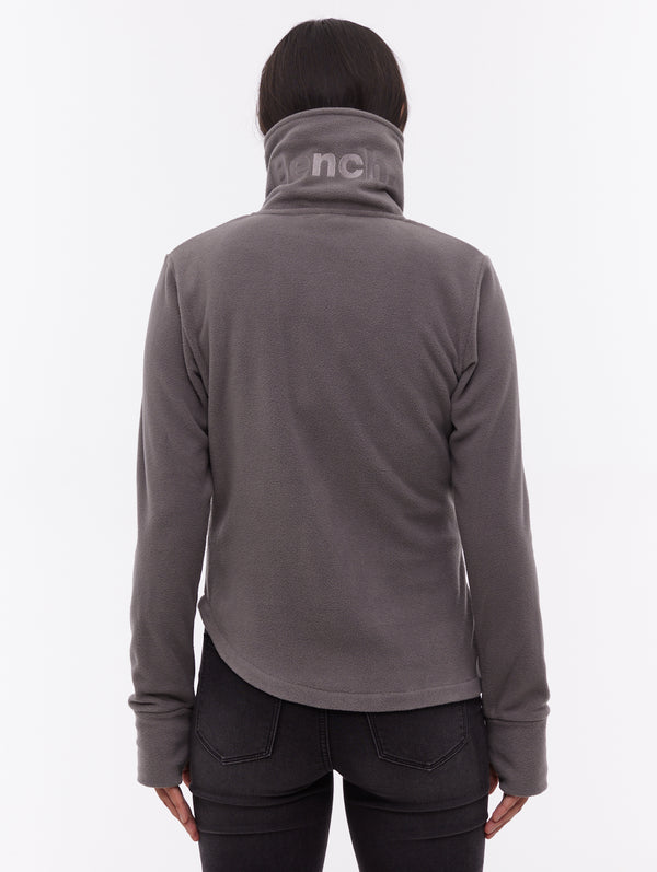 Symmy Asymmetric Zip-Up Funnel Neck - Grey - Bench Costco Next